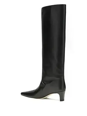 Staud Leather Wally Boots - Black