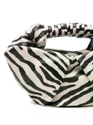 SIMONMILLER Zebra-print Knotted Bucket Bag