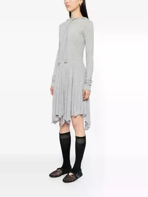 OPEN YY Logo Hooded Mini Dress
