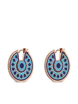 ANEKA 18k Recycled Rose Gold Kaleido Diamond Hoop Earrings