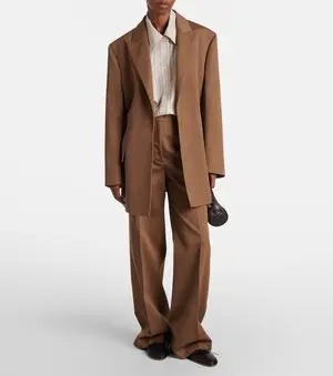 FFORME High-rise Virgin Wool Wide-leg Trousers