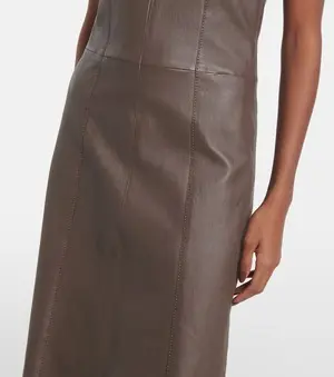 JOSEPH Leather Midi Dress