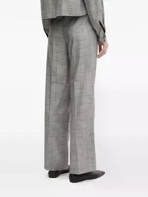 BRUUNS BAZAAR Check Pattern Pleated Trousers