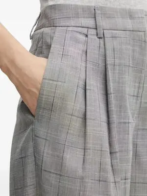 BRUUNS BAZAAR Check Pattern Pleated Trousers