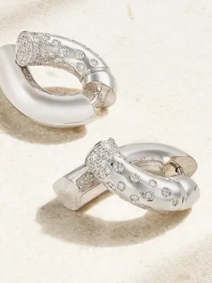 TABAYER Oera 18-karat White Gold Diamond Earrings