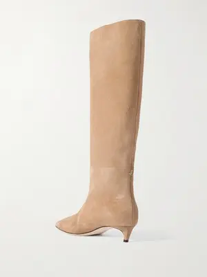 JIMMY CHOO Maxima 35 Suede Knee Boots - Brown