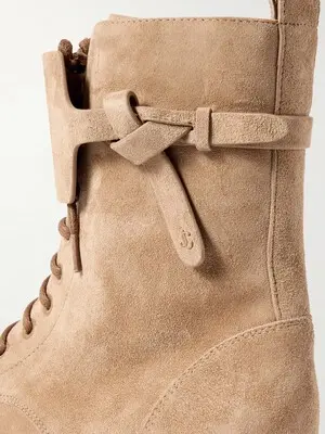 JIMMY CHOO Rosabel 55 Suede Combat Ankle Boots