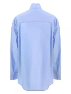 FORTE_FORTE Cornflower Cotton Tie-fastening Shirt