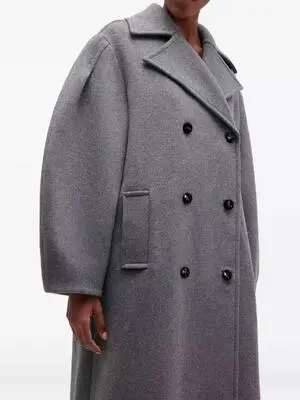GANNI Balloon-sleeve Double-breasted Coat