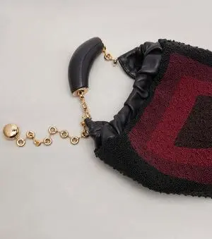 Loewe Squeeze Mini Beaded Leather Top-handle Bag