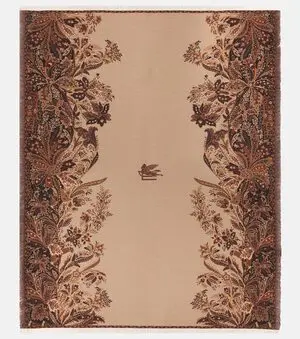 Etro Clergy Pegaso Floral Wool Throw - Brown