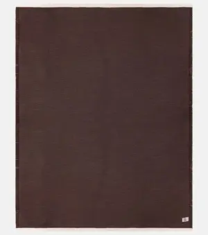Etro Clergy Pegaso Floral Wool Throw - Brown