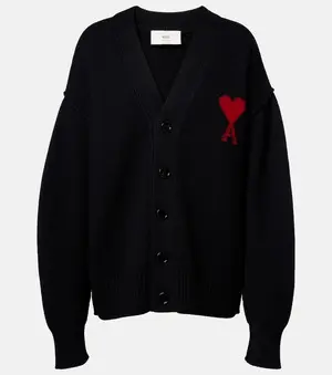 Ami Paris Drop Shoulder Cardigans For Women