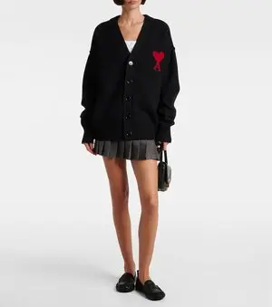 AMI Paris Virgin Wool Cardigan
