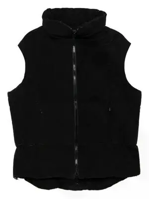 Yohji Yamamoto Quilted Sleeveless Zip-up Jacket - Black
