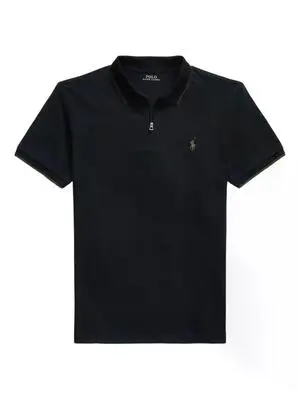 Polo Ralph Lauren Zip-neck Polo Shirt - Black