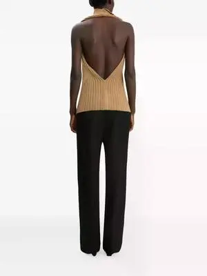 Victoria Beckham Draped Ribbed Top