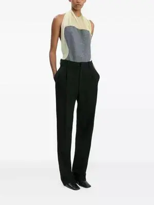 Victoria Beckham Draped Panel Silk Top