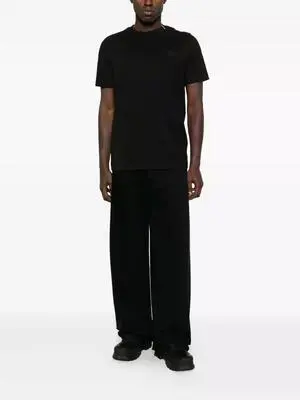 Moncler Stripe-detail Short-sleeve T-shirt - Black