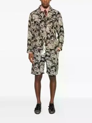 BLESS Cat-print Drawstring Shorts