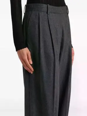 Khaite Wool Straight-leg Trousers