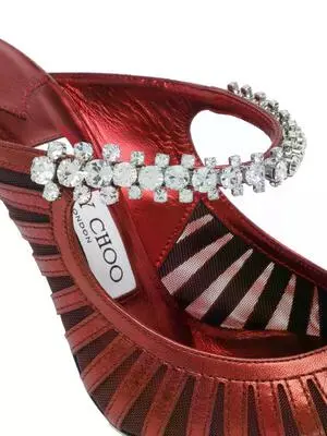 JIMMY CHOO 100mm Bing Mules - Red