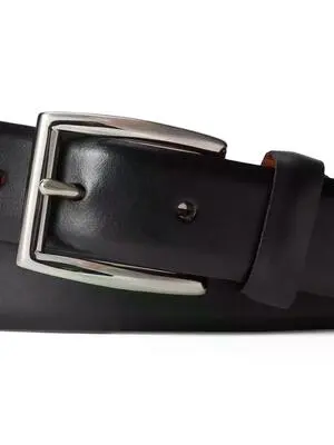 Polo Ralph Lauren Leather Belt With Silver-tone Buckle - Black