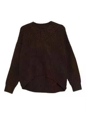 Staud Ribbed V-neck Sweater