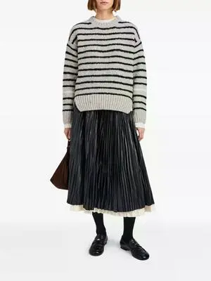Proenza Schouler White Label Leonie Striped Wool Sweater - Neutrals