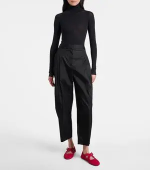 Alaïa Calf Hair Ballet Flats With Buckle Fastening