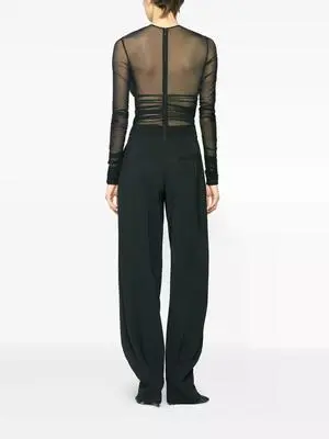 GENNY Ruched Mesh Bodysuit