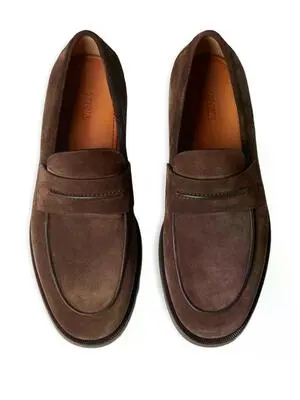 Zegna Suede Penny Loafers