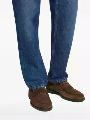 Zegna Suede Penny Loafers