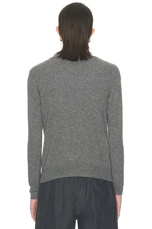 Enza Costa Knit Cashmere Polo Sweater