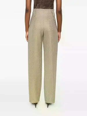 FORTE_FORTE Herringbone Pleated Trousers