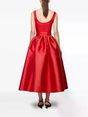 ATU BODY COUTURE Gathered Satin Skirt - Red