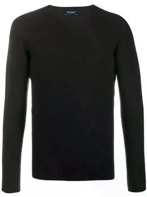 DRUMOHR Slim Fit Wool Jumper - Brown