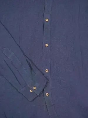 Spiritum Tulum Button-down Cotton-gauze Shirt - Blue