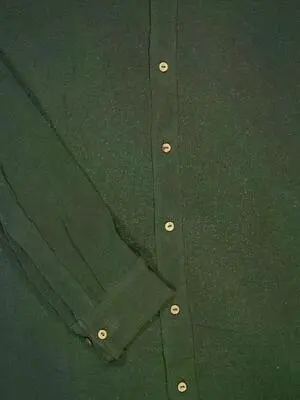 Spiritum Tulum Button-down Collar Cotton-gauze Shirt - Green