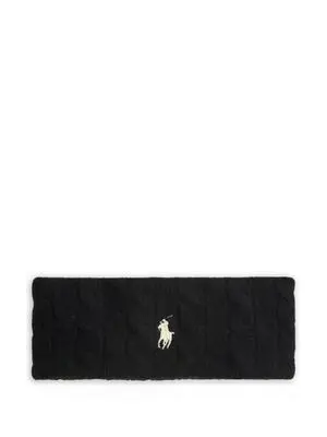 Polo Ralph Lauren Polo Ralph Lauren Cable Knit Embroidered Head Band Black