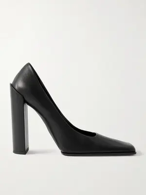 Alaïa Calf Hair 90mm Block Heel Pumps - Black