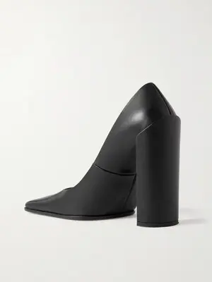 Alaïa Calf Hair 90mm Block Heel Pumps - Black