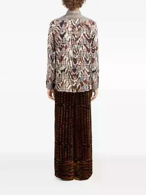 PIERRE-LOUIS MASCIA Houndstooth-print Silk Shirt