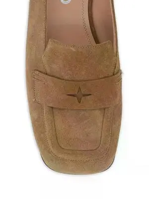 NODALETO Leather Loafers - Brown