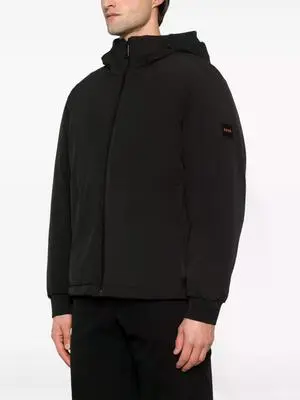 BOSS Padded Hooded Jacket With Zip Fastening
