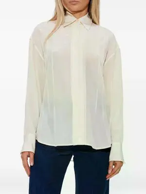 Victoria Beckham Pleated Silk Shirt