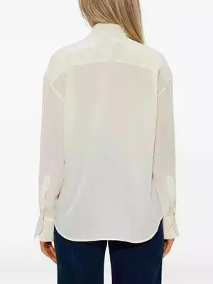 Victoria Beckham Pleated Silk Shirt