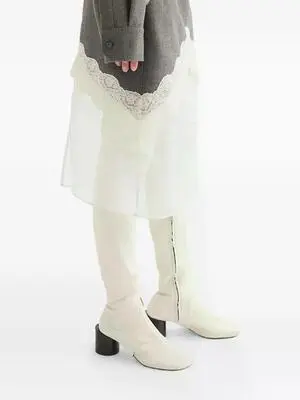 JIL SANDER Lace-trimmed Layered Skirt