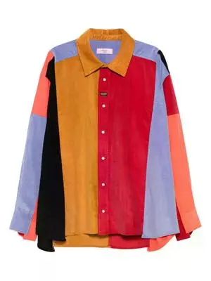 Martine Rose Panelled Corduroy Shirt - Red