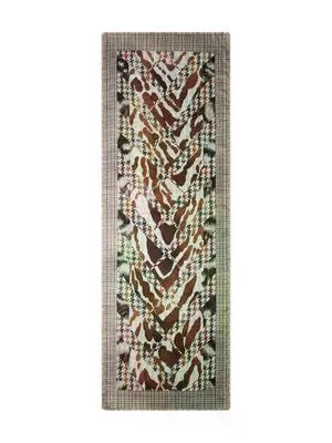 PIERRE-LOUIS MASCIA Houndstooth-pattern Scarf - Black